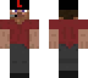 Red steve skin with a cap | Minecraft Skin