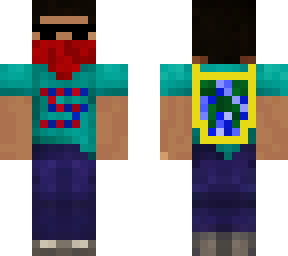 Steve The Bandit with shield on back | Minecraft Skin