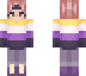 - nonbinary pride! - | Minecraft Skin