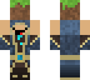 derp wizard holding dirt block | Minecraft Skin
