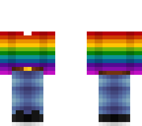OB - Rainbow Pride Sweater w/ Jeans | Minecraft Skin