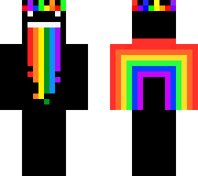 Rainbow Drooling King | Minecraft Skin