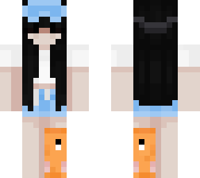 girl swimmer matching cute fish | Minecraft Skins