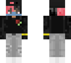red and black mask | Minecraft Skins