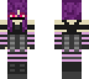 cybergoth purple goth emo scene | Minecraft Skins