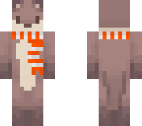 Ferret with orange scarf | Minecraft Skin