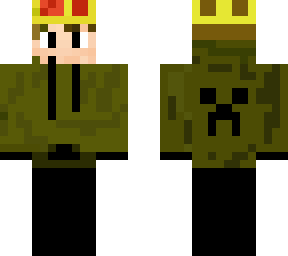 gray shaded boy skin with crown | Minecraft Skin