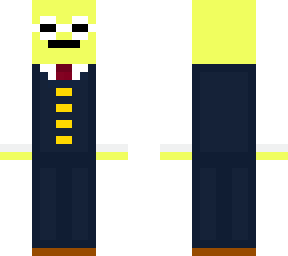 Lemon Man With suit V3 Sunglasses | Minecraft Skin