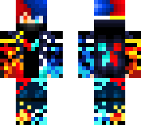 Red Blue minecraft boy | Minecraft Skin