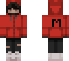 Red hood with letter m | Minecraft Skin
