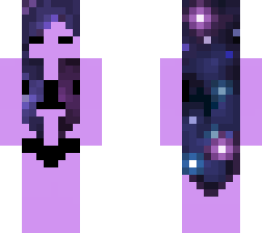 Anime Galaxy Purple Bikini Minecraft Skins