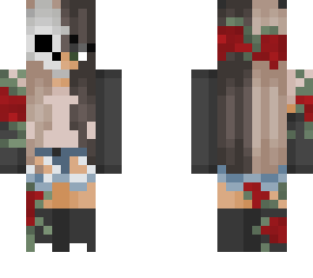 Half skull | Minecraft Skin