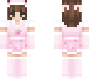 jillian pink maid dress | Minecraft Skin