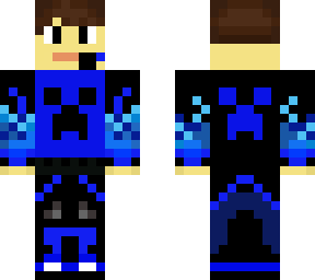 Blue Creeper Gamer (special edition) | Minecraft Skin