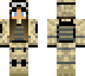 Soldier army girl | Minecraft Skin