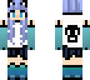 blue cat girl! | Minecraft Skin
