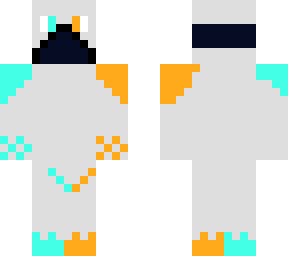 fire an water skeleton | Minecraft Skin