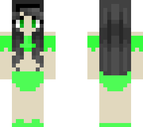 Girl in lime green | Minecraft Skin
