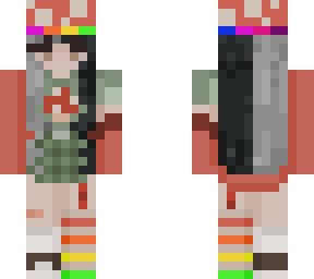 pride mushroom half white half black hair | Minecraft Skin