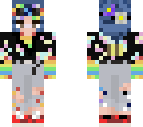 rainbow poggers | Minecraft Skin
