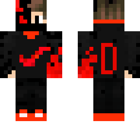 Red Corrupt Gamer Demon | Minecraft Skin