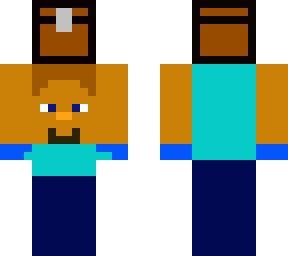 Steve holding chest | Minecraft Skin