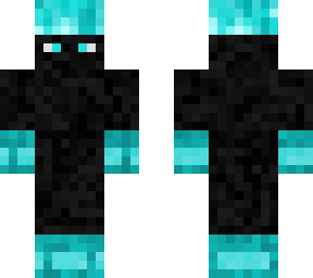 Aqua Black Nether Creature | Minecraft Skin