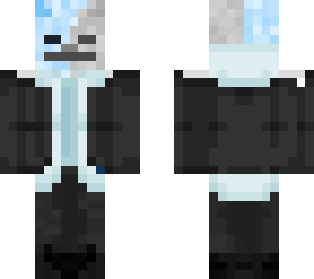 half cold half normal skeleton | Minecraft Skin
