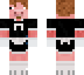 maid pig with goatee | Minecraft Skin