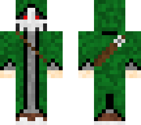 Green Cloak Skull Skin | Minecraft Skin