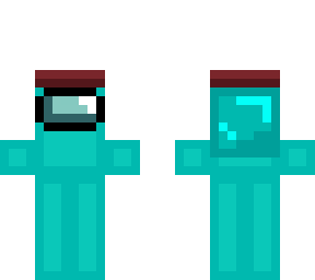 Among us Cyan Crewmate | Minecraft Skin