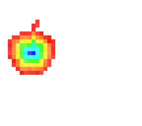 Pixel art Rainbow apple | Minecraft Skin