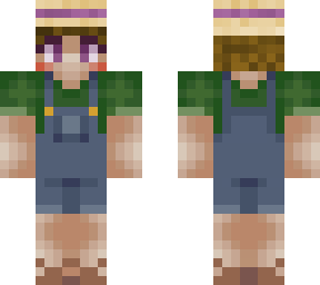 Gardener with a straw hat | Minecraft Skin
