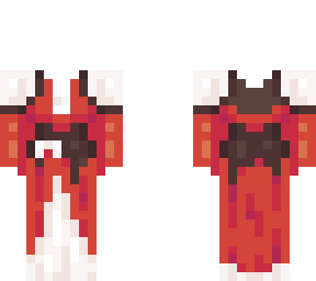 Long Red Dress - Base | Minecraft Skin