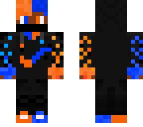 half blue half orange | Minecraft Skin