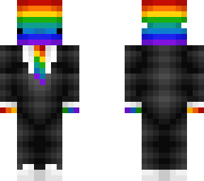 Rainbow Axolotl | Minecraft Skin