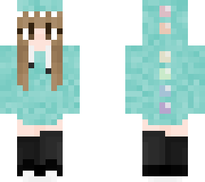 Rainbow oversized dino hoodie | Minecraft Skin