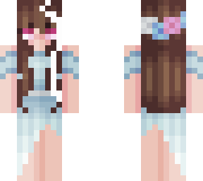Revivebur girl blue dress | Minecraft Skin