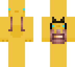 Yellow Backpack Axolotl | Minecraft Skin