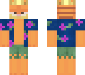 Garfield summer crown | Minecraft Skin