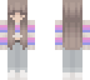 Striped Bi pride flag | Minecraft Skin