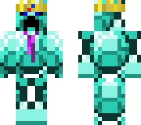 Diamond creeper with crown | Minecraft Skin