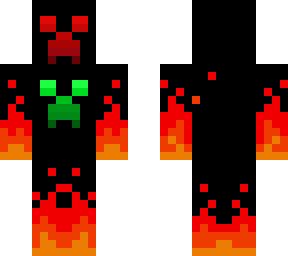 fire creeper | Minecraft Skin