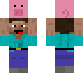 steve holding pig | Minecraft Skins