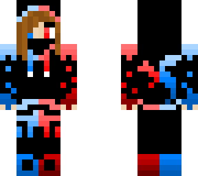 Red / Blue fire girl | Minecraft Skin