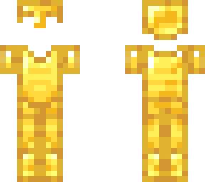 slim gold armor template | Minecraft Skin