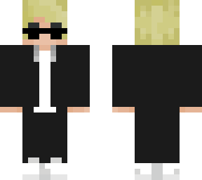 Blone boy black Top | Minecraft Skin