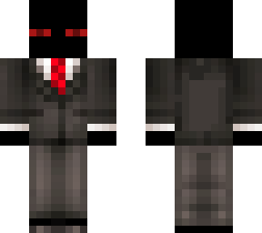 Red Eye'd Enderman in a suit | Minecraft Skin