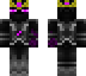 Armored endermanking with golden crown | Minecraft Skin