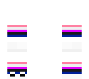 Gender fluid pride outfit base | Minecraft Skin